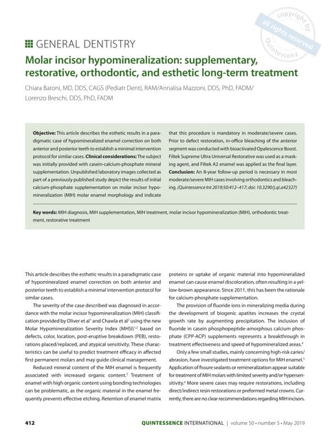 Resin Infiltration Poster English | PDF