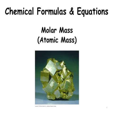 Molar Mass Chemistry PowerPoint Presentation | PPT
