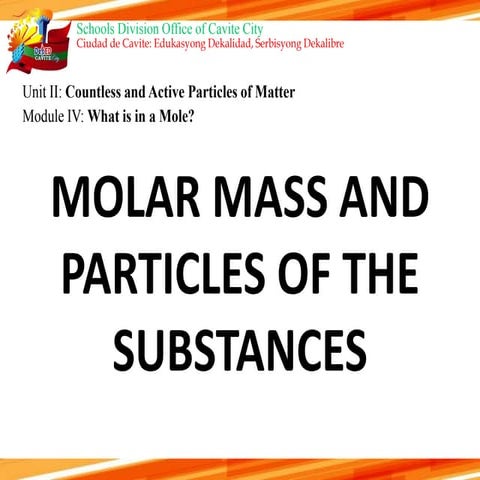 Molar mass ppt, drill | PPTX | Chemistry | Science
