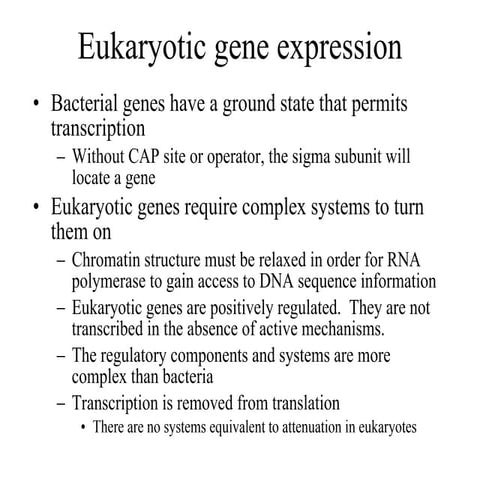 Molbiol 2011-12-eukaryotic gene-expression | PPT