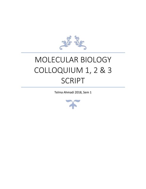 Molecular biology introduction | PPT