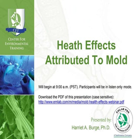 Health Effects Attributed to Mold | PPTX