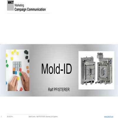 Easy step to Tool- & Lifecycle Management for plastic injection molds | PDF