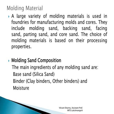 Molding sand | PPTX