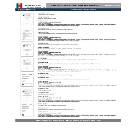 Moldova technical regulations (catalog)122 | PDF
