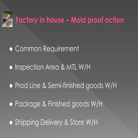 Mold proof action plan | PPT | Free Download