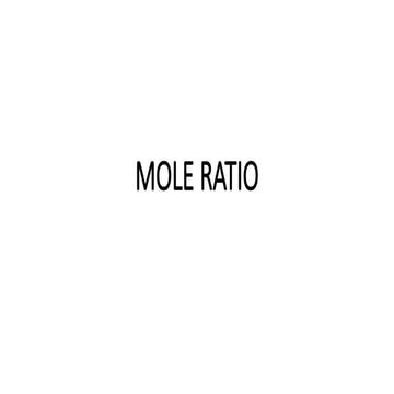 MOLE RATIO POWERPOINT PRESENTATION GRADE 10 | PPTX