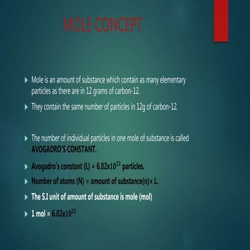 Mole concept | PPT