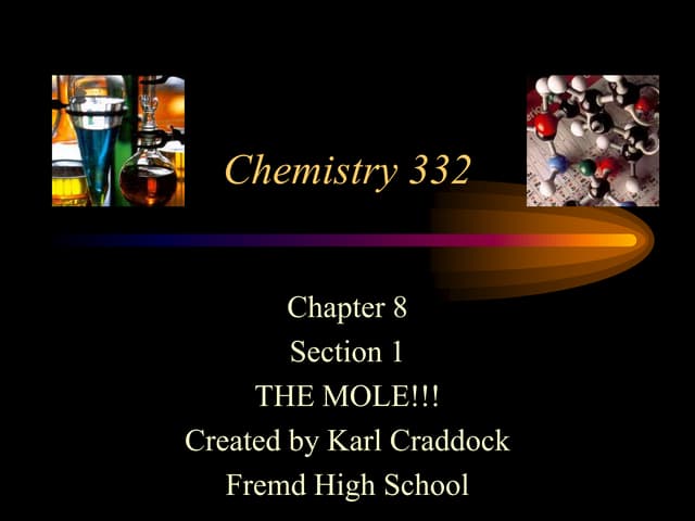 Moles and molar mass | PPTX