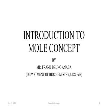 Mole concept.pptxpdfdefjicfrrdiiifyrTuvhhlh | PPTX