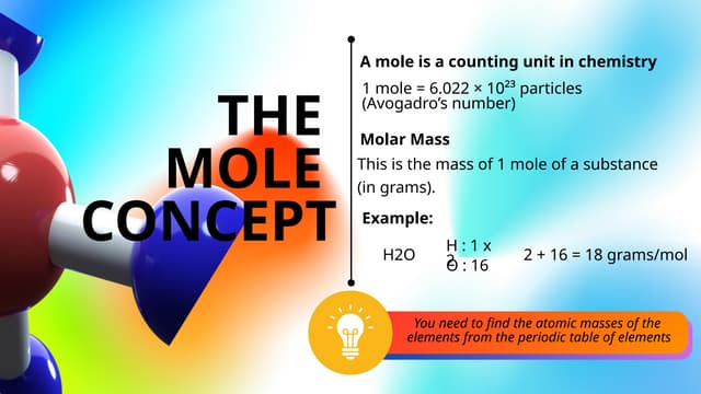 Moles and molar mass | PPTX