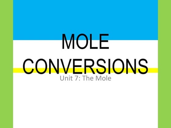 Moles and molar mass | PPTX | Chemistry | Science