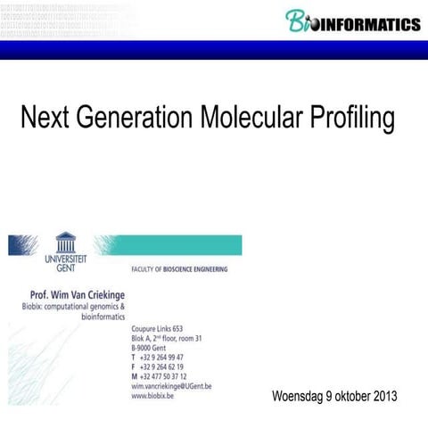 Molecular profiling 2013 | PPTX
