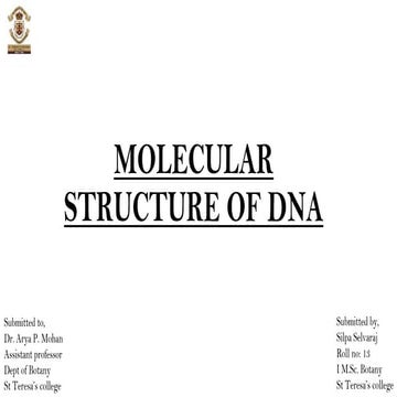 molecular structure of DNA: quadruplex ,DNA triplex, DNA i motif, DNA supercoiling ...