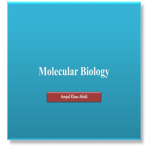Introduction Of Molecular Biology Docs