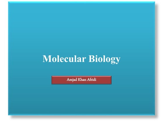 Molecular Biology Introduction Ppt