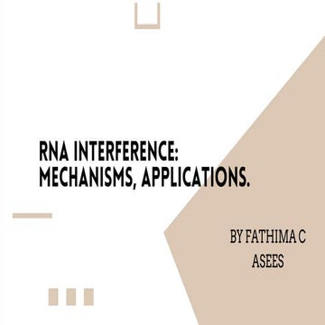 Molecular biology RNA interference mechanism application.pdf