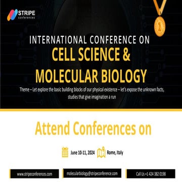 International Conference on Cell Science & Molecular Biology | PDF