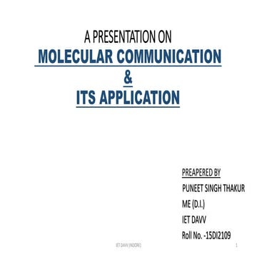 Molecular communication | PPTX