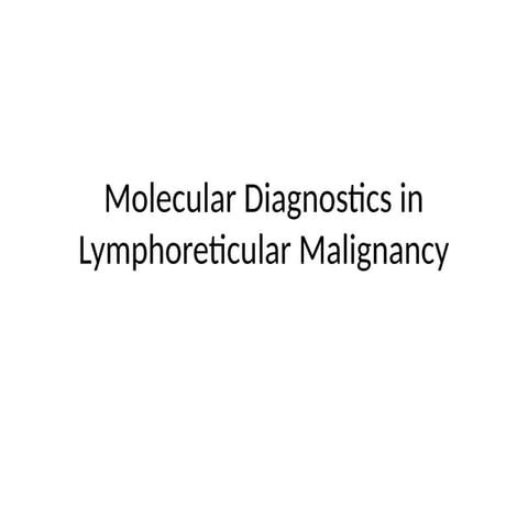 Minimal residual disease | PPT