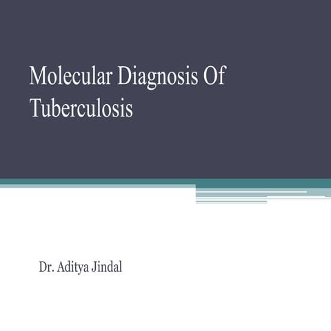 Molecular Diagnosis of Tuberculosis by Dr. Aditya Jindal | Jindal Chest ...