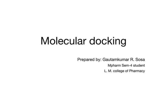 Autodock Made Easy with MGL Tools - Molecular Docking | PDF