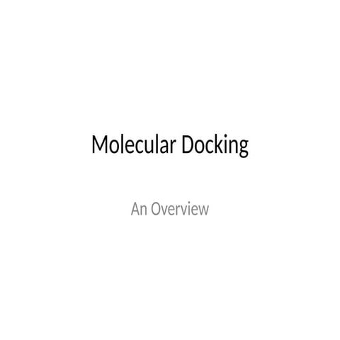 Molecular_Docking_Presentation_______pptx | PPT