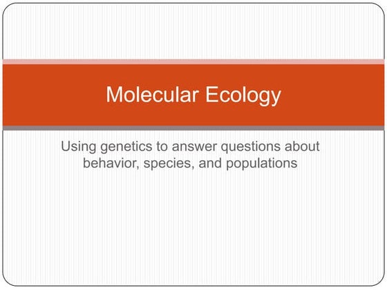 Genetics Chapter 24:Conservation Genetics | PPTX | Genetics | Science