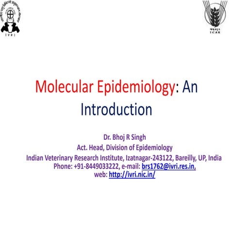 Molecular epidemiology an introduction | PPTX