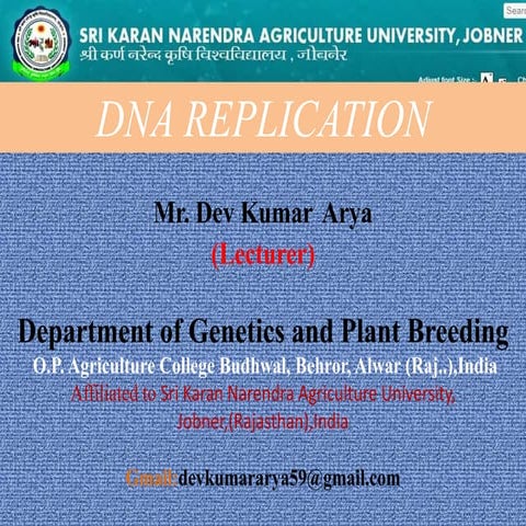 Fidelity of DNA replication | PPTX
