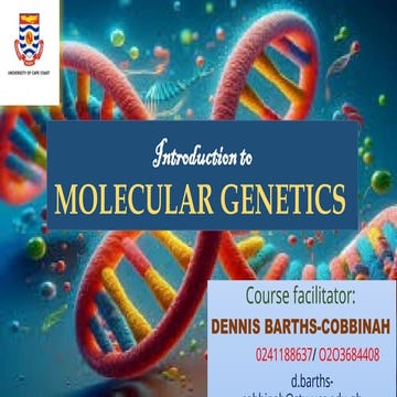 Molecular Genetics for university students | PPT