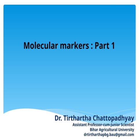 Molecular marker Description different types and application | PPT