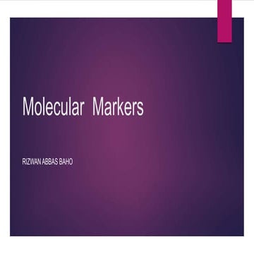 Molecular markers | PPTX