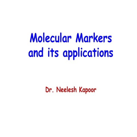 Molecular markers | PPTX