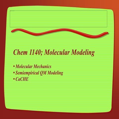 Molecular Modeling.ppt.ppt | Chemistry | Science