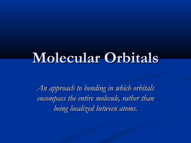 Chemistry: Electron orbitals and sub levels | PPTX