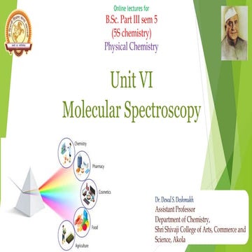 Molecular spectroscopy 1 | PPTX