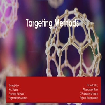 Targeting methods: introduction, preparation, nanoparticles & liposomes: types, preparation and ...