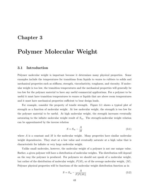 Molecular Weight of Polymers | PPTX