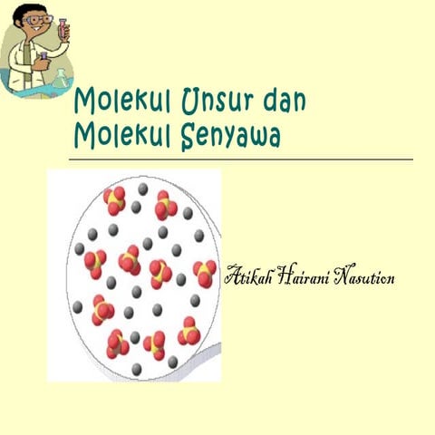 Molekul unsur dan molekul senyawa materi | PPT