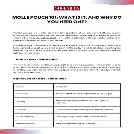 Tactical MOLLE Pouch – Expand Your Gear with Secure Storage | PDF