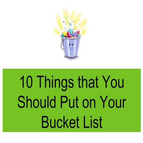 bucket list | PPT