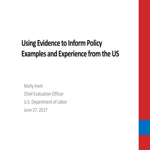 Molly Irwin - Evidence informed policy making - 27 June 2017 | PPT