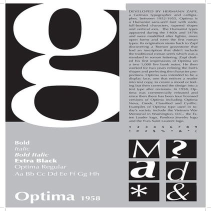 Optima Type Poster | PDF
