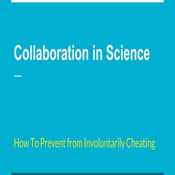 Collaboration in science | PPTX