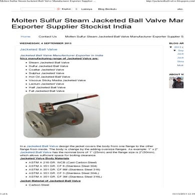 Molten sulfur steam jacketed ball valve manufacturer exporter s | PDF