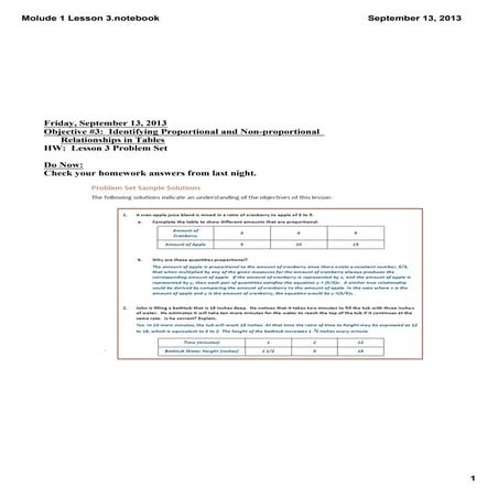 Module 1 lesson 4 identifying proportional relationships | PDF