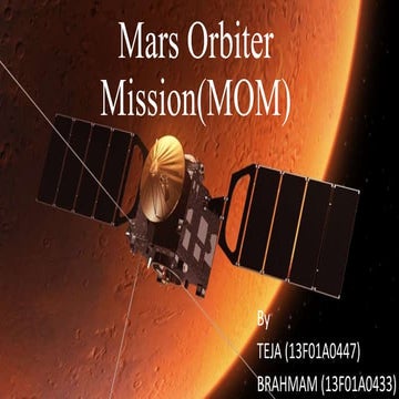 Mars Orbiter Mission | PPTX