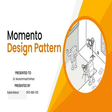 Momento Design Pattern- A brief Understanding | PPTX