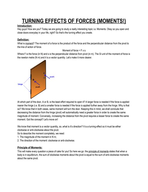 Turning Effect of Forces | PPT